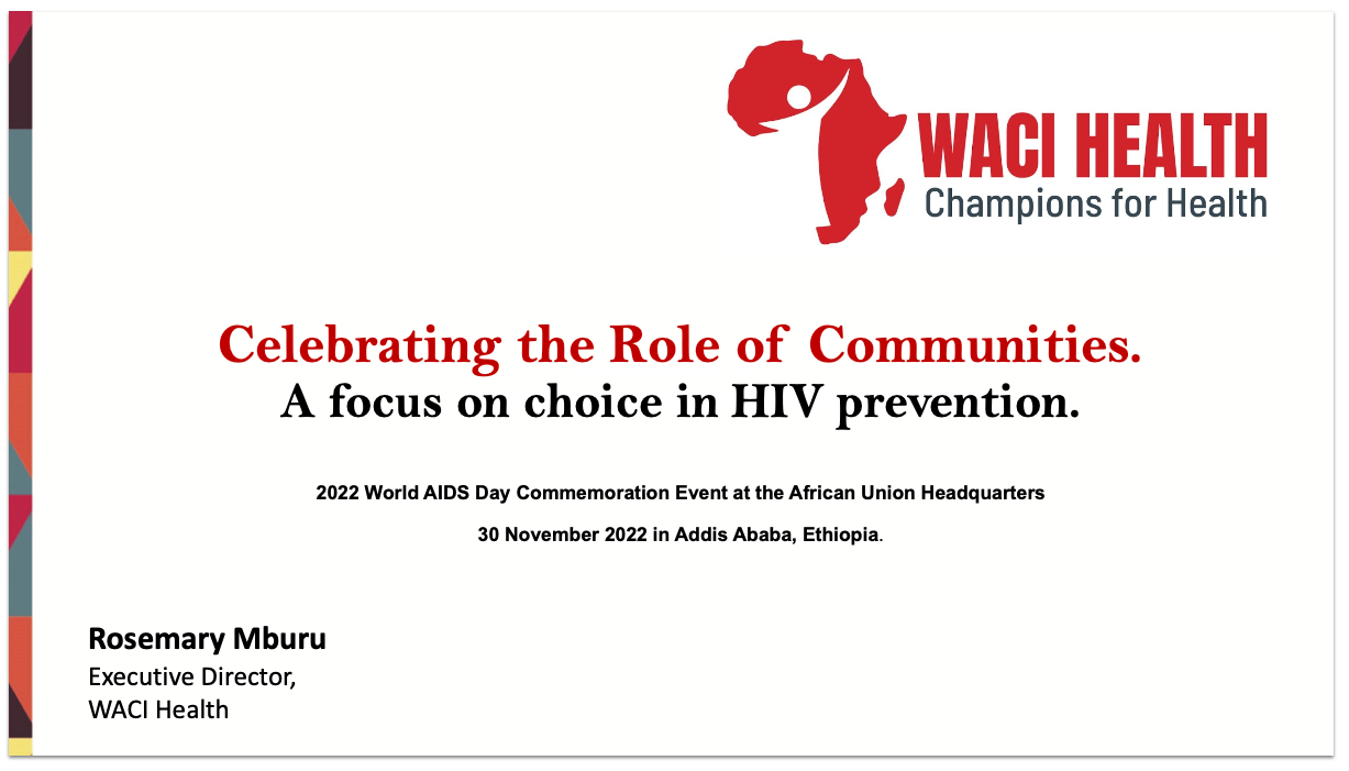 Celebrating the Role of Communities: A focus on choice in HIV ...