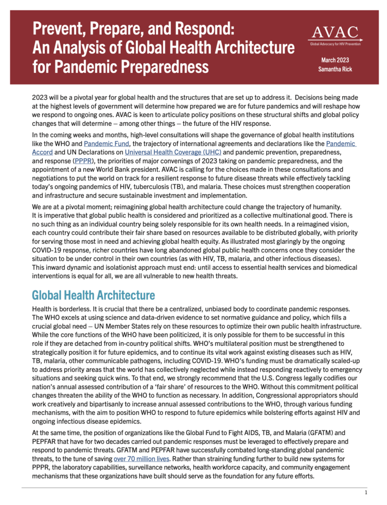 Prevent, Prepare, and Respond: An analysis of global health ...