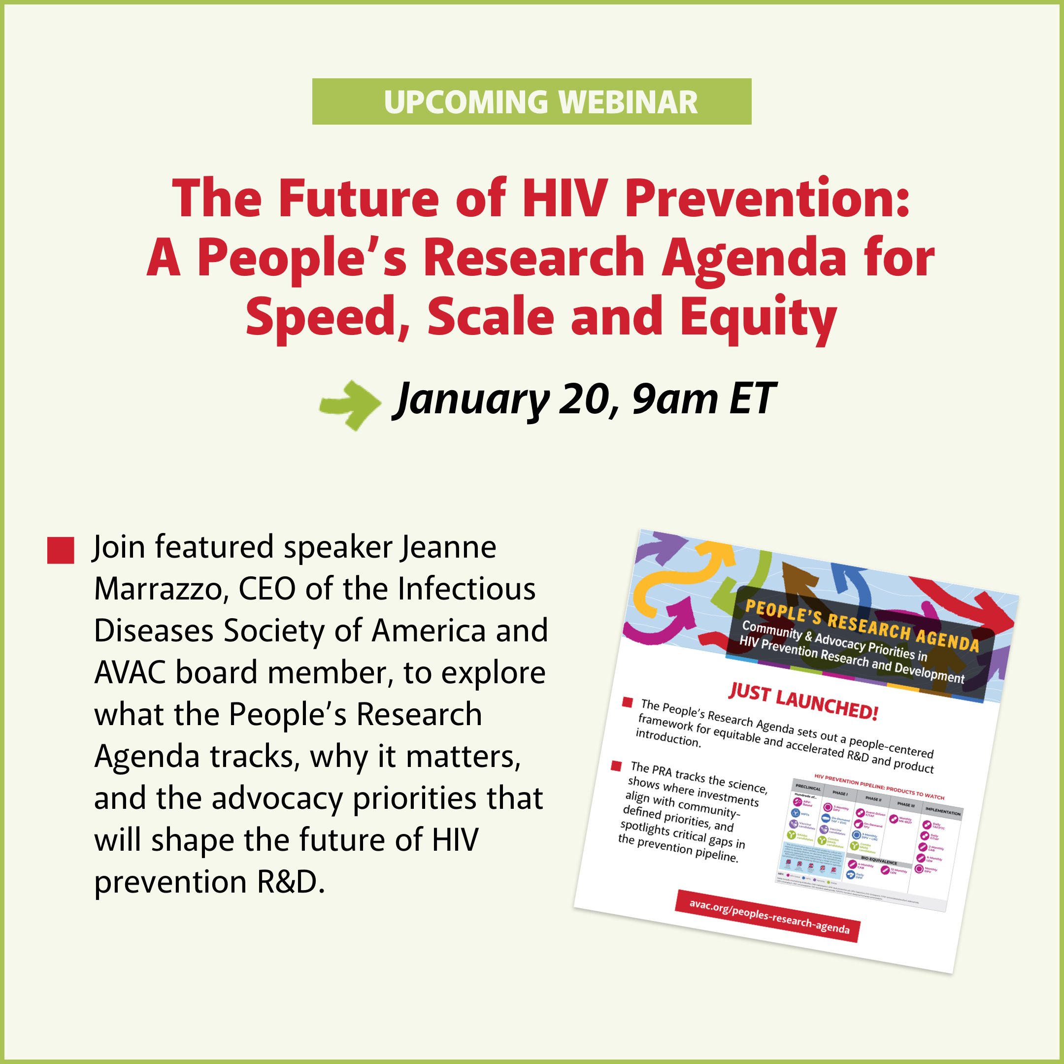 The Future of HIV Prevention: A People’s Research Agenda for Speed ...