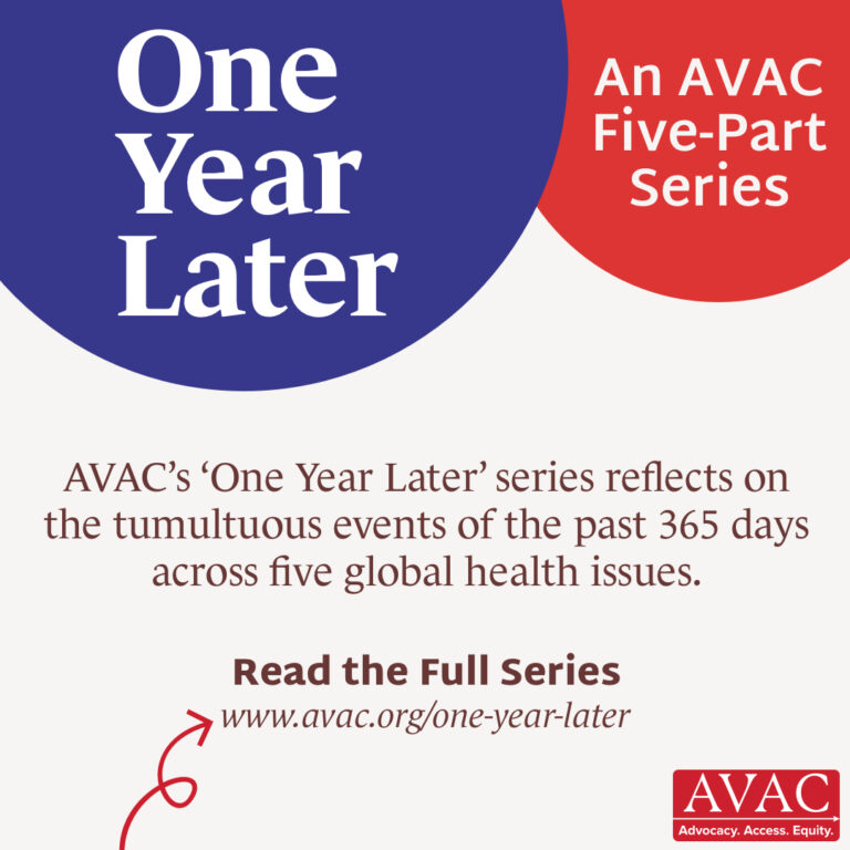 One Year Later - AVAC